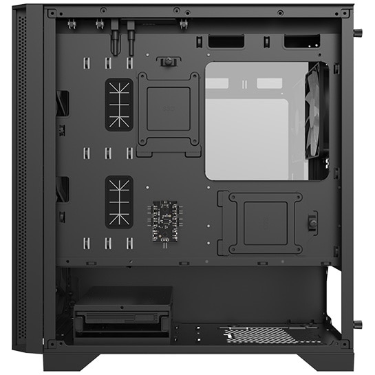 Caracasa Montech AIR 100 ARGB, fara sursa, Negru, mesh, tempered glass ...