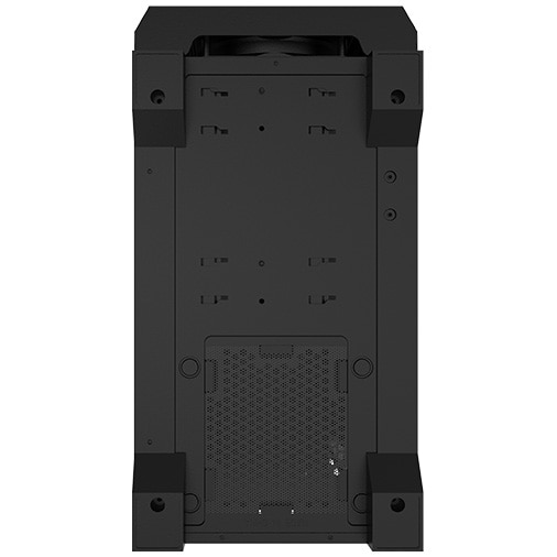 Caracasa Montech AIR 100 ARGB, fara sursa, Negru, mesh, tempered glass ...
