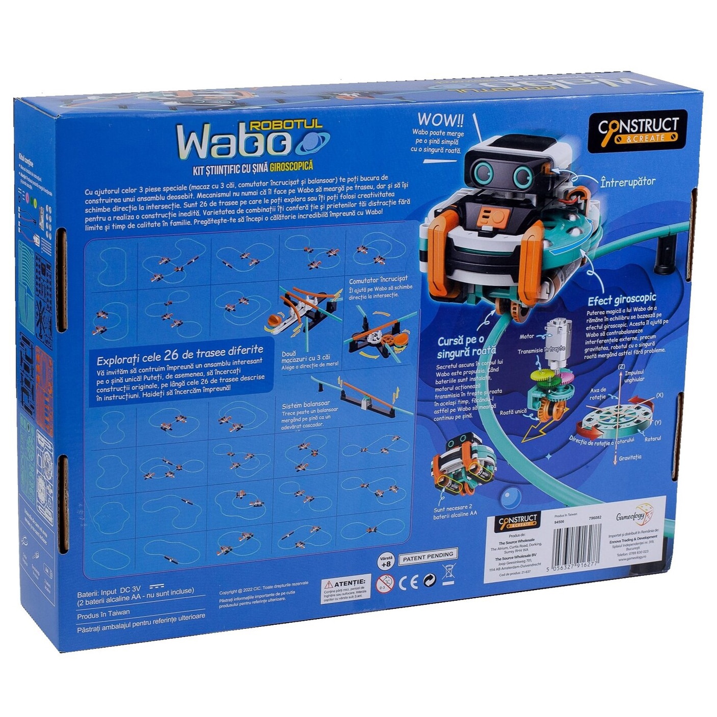 Kit constructie - Robotul Waboo, cu sina giroscopica - eMAG.ro