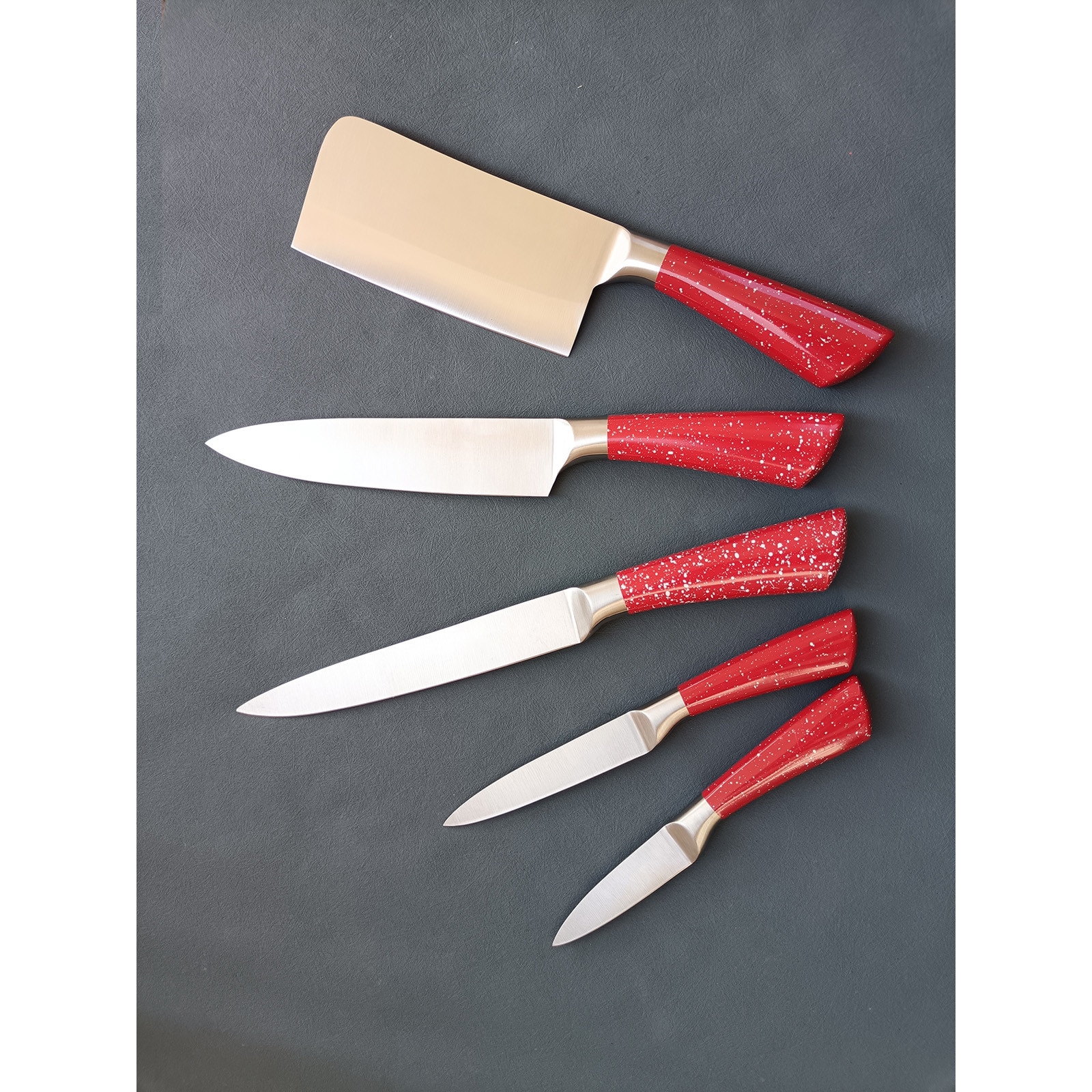 Set cutite bucatarie 9 piese din otel inoxidabil pentru feliere, taiat ...