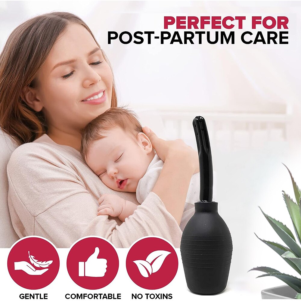 Set 2 Irigator Clisma, Yefound®, Silicon lubrifiant, Negru/albastru ...