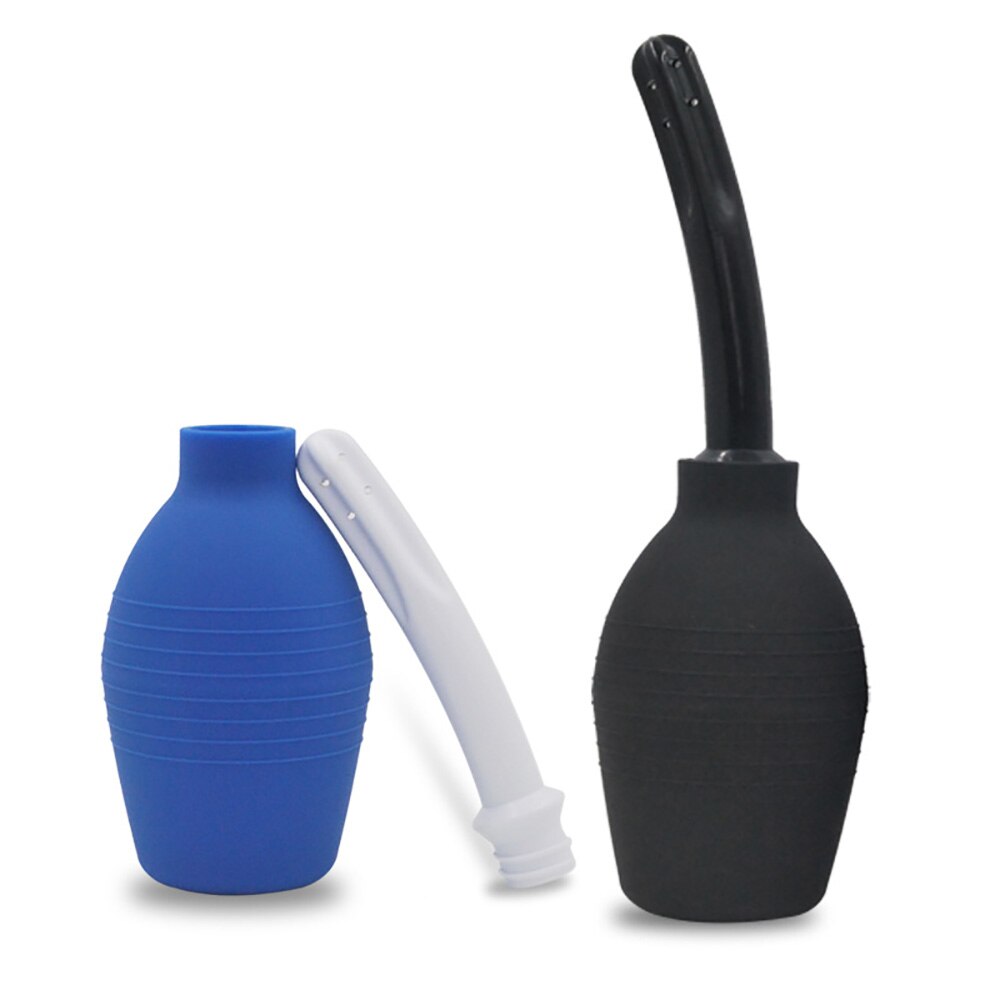 Set 2 Irigator Clisma, Yefound®, Silicon lubrifiant, Negru/albastru ...