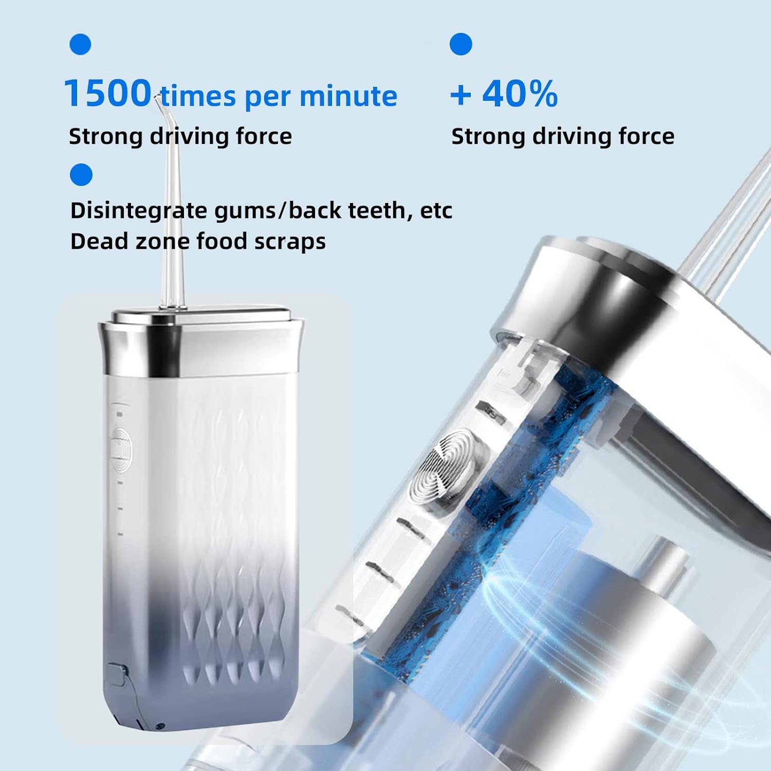 Irigator Bucal tip Dus Bucal Portabil, Oral, Gura, 1600 Pulsatii/min, 3 ...