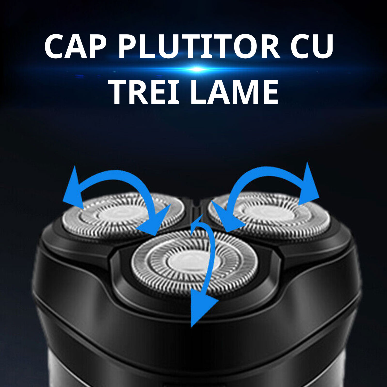 Aparat de ras electric umed si uscat, fara fir, Capete 4D pivotante si ...