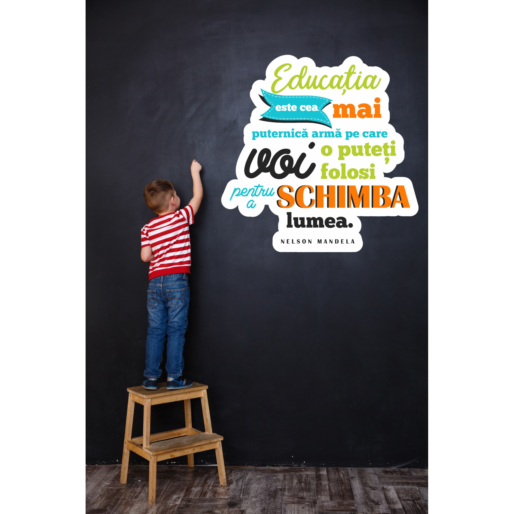 Set stickere educationale Educatia este cea mia puternica arma ...