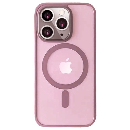 Husa cu Magsafe pentru iPhone 15 Pro Max, MatteArmor, Antisoc, Roz ...
