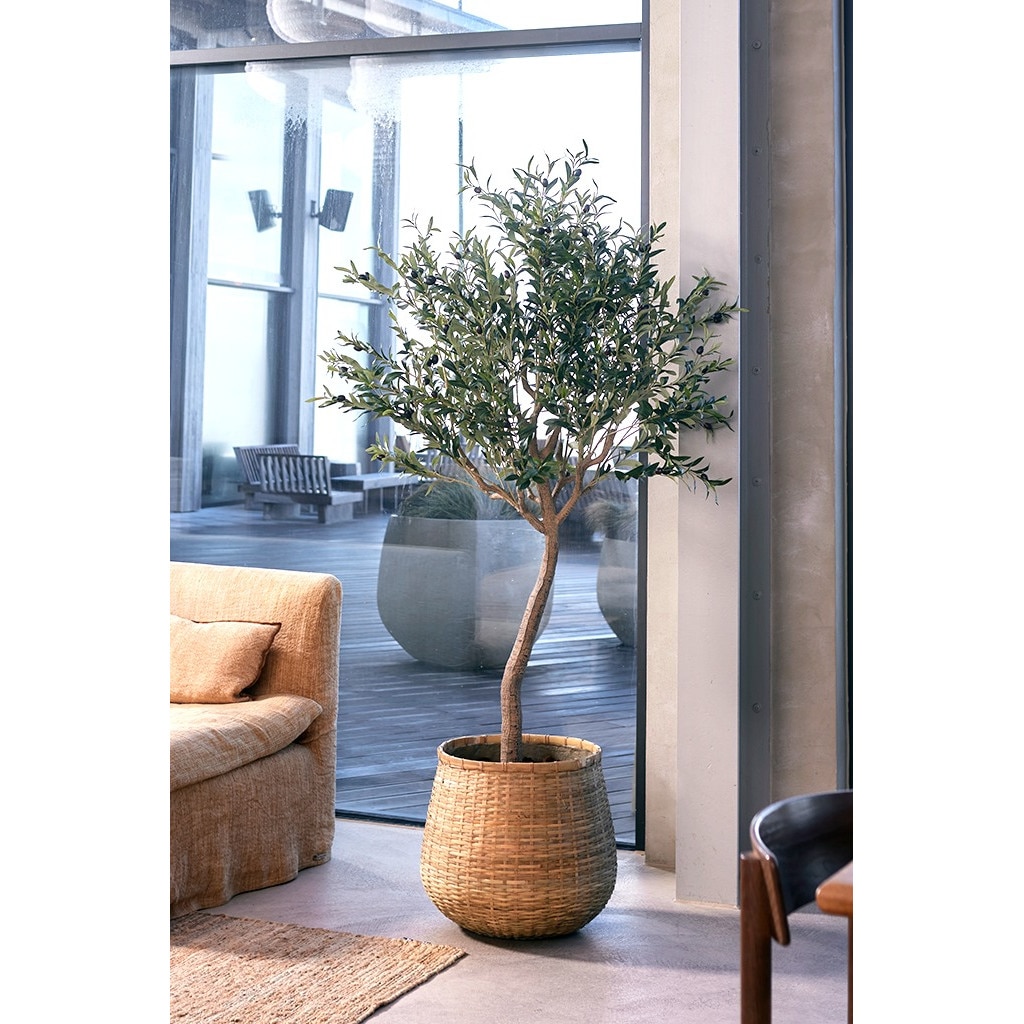 Maslin artificial in ghiveci din plastic - 180 cm - eMAG.ro