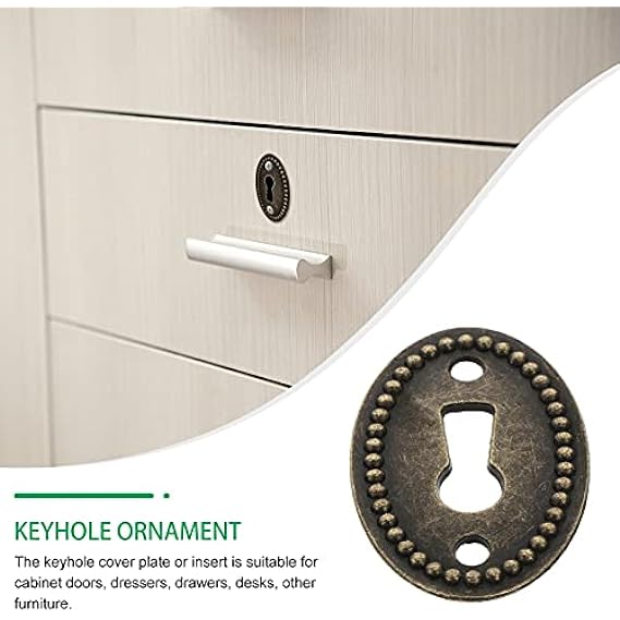 Set 20 x Capac decorativ pentru gaura cheii Sunmostar, Aliaj de zinc ...