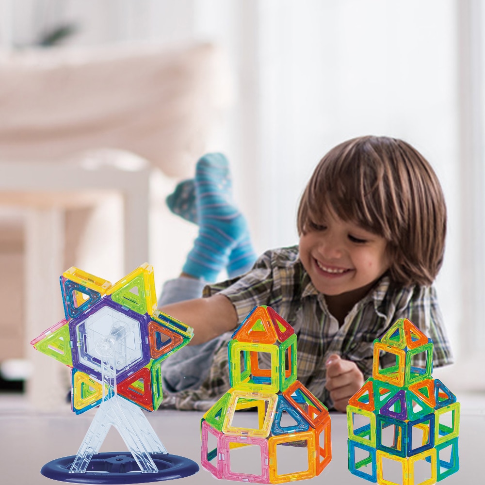 Set Constructie Magnetic Copii KidProtect® Mag Hero 58 buc, Educativ si ...