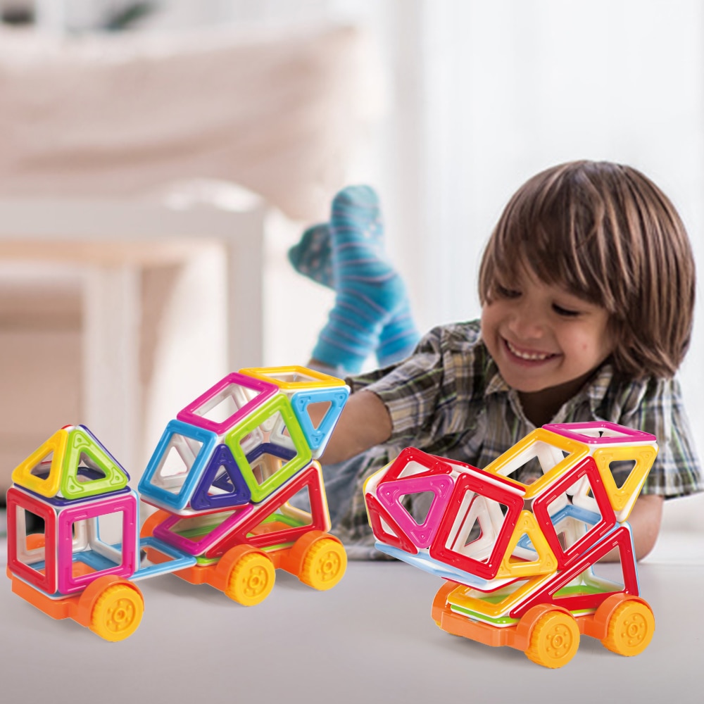 Set Constructie Magnetic Copii KidProtect® Mag Hero 102 buc, Educativ ...