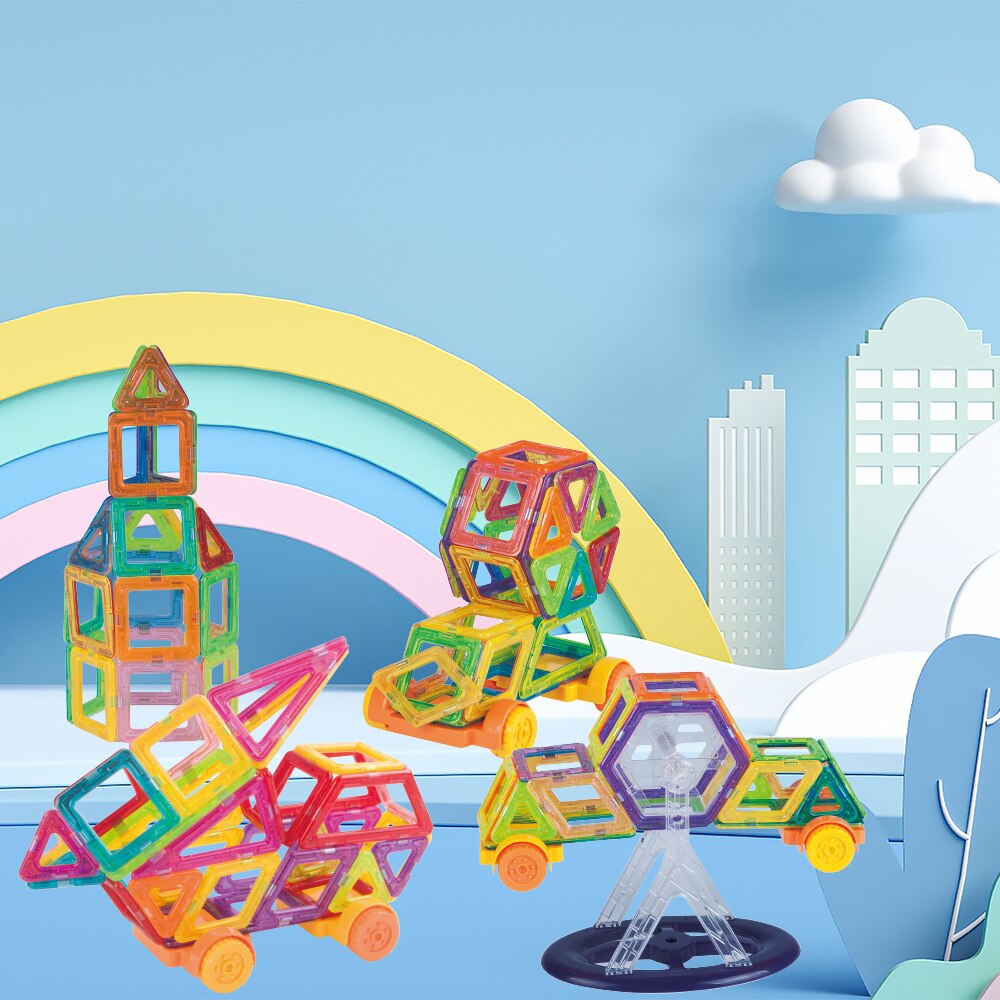 Set Constructie Magnetic Copii KidProtect® Mag Hero 86 buc, Educativ si ...