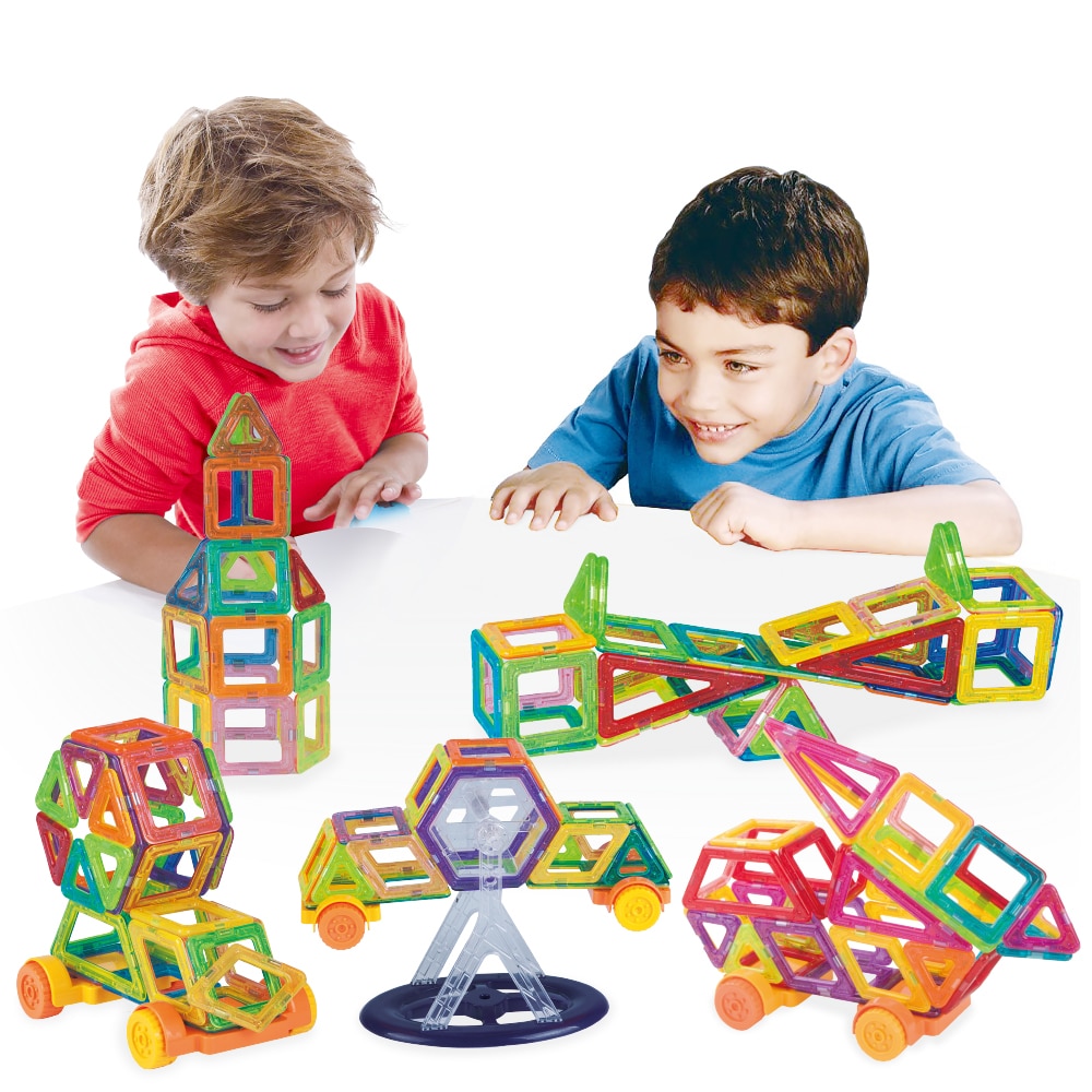 Set Constructie Magnetic Copii KidProtect® Mag Hero 86 buc, Educativ si ...