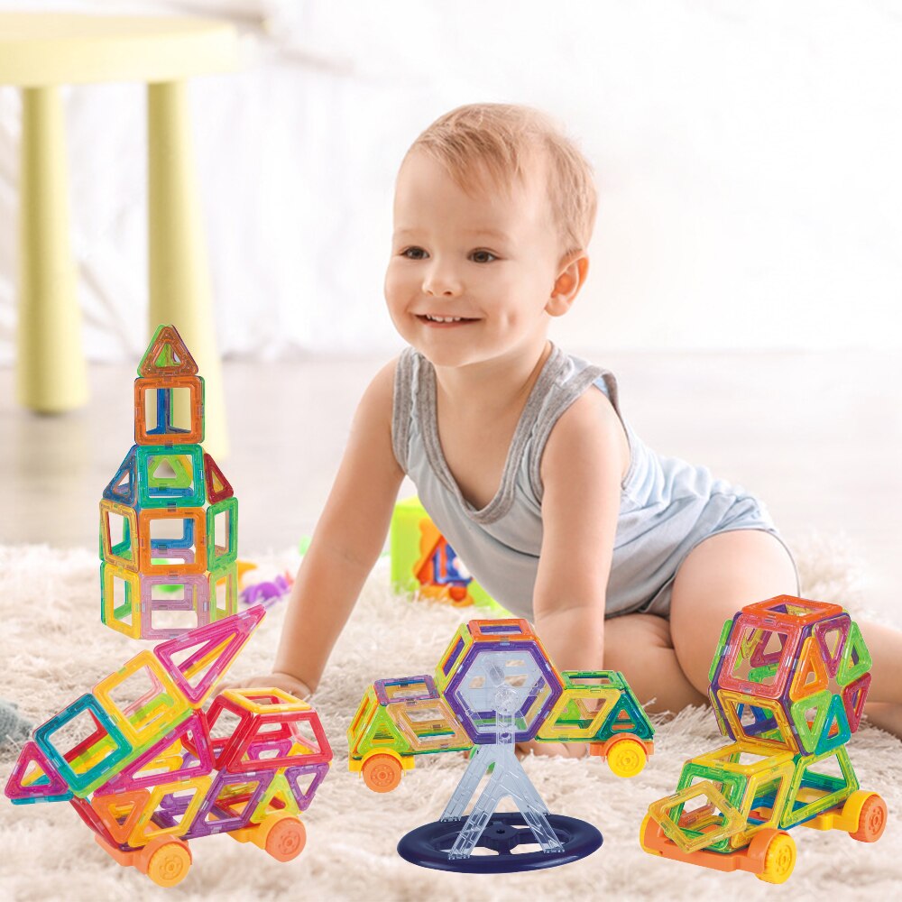 Set Constructie Magnetic Copii KidProtect® Mag Hero 86 buc, Educativ si ...