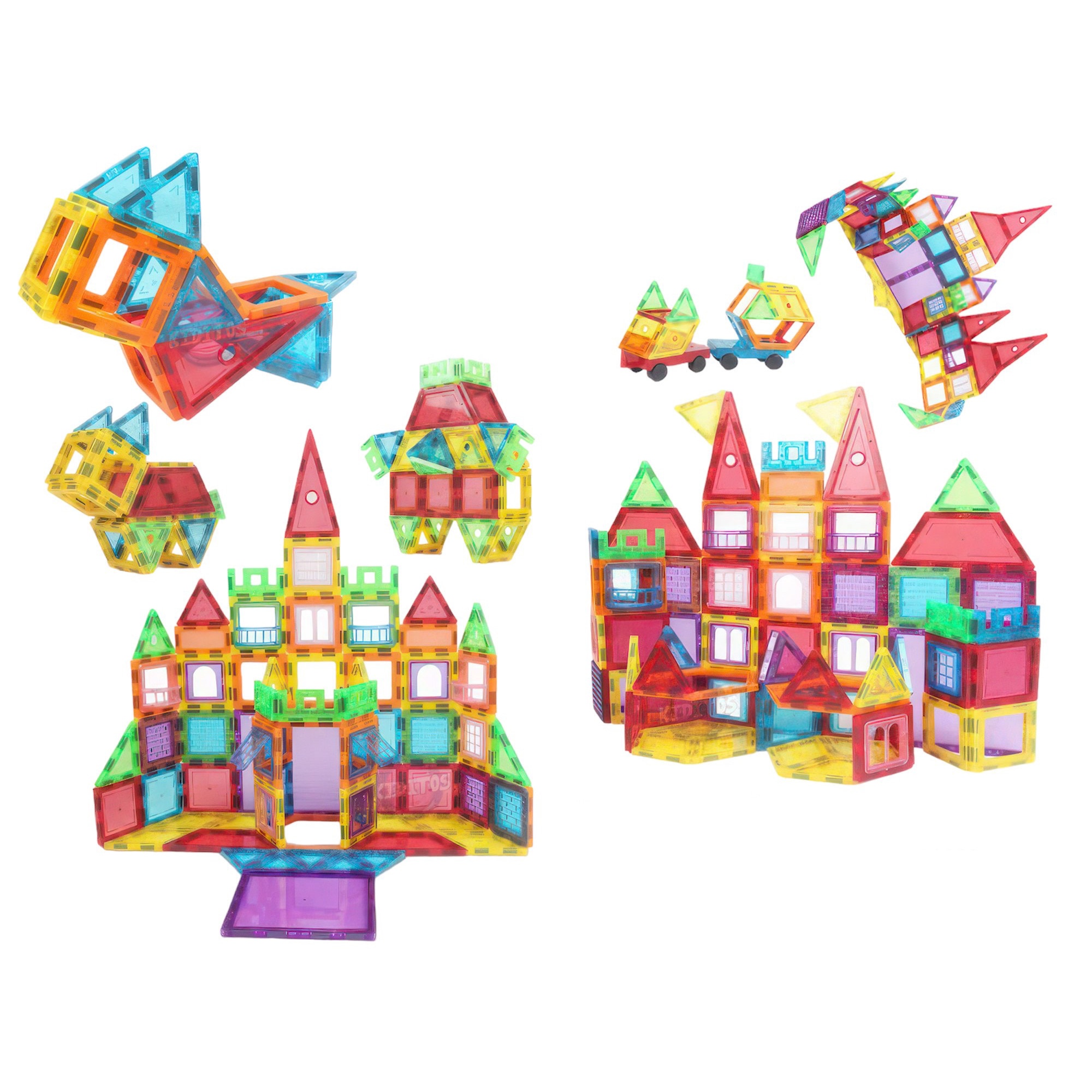 Set Constructie Blocuri Magnetice Copii KidProtect® Mag Hero Big 106 buc, Educativ si Creativ ...