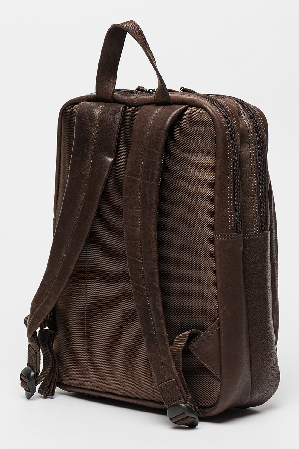 Pierre Cardin, Rucsac de piele cu buzunare multiple, Maro fango - eMAG.ro