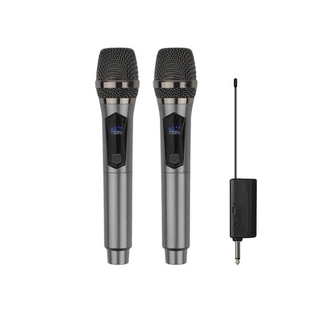 Set 2 microfoane, Wireless, Pentru Karaoke, Negru - eMAG.ro