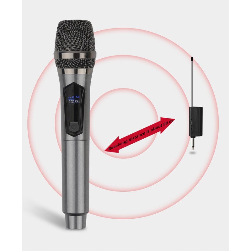 Set 2 microfoane, Wireless, Pentru Karaoke, Negru - eMAG.ro