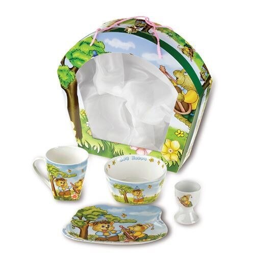 Set mic dejun pentru copii Nava 10-002-002, 4 piese, portelan - eMAG.ro