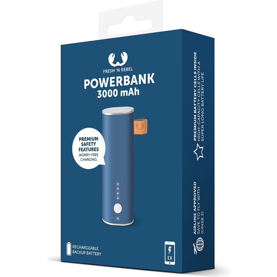 Acumulator extern Fresh'n Rebel 3000 mAh, Indigo - eMAG.ro