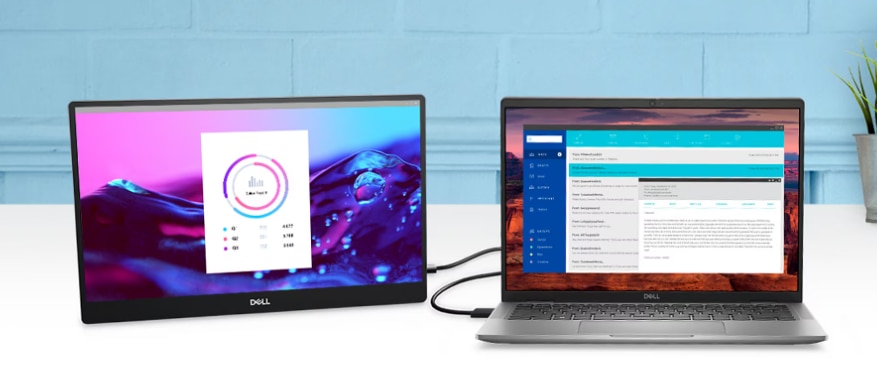 Monitor DELL Portabil P1424H 25.56 cm, FullHd, 60 hz - eMAG.ro