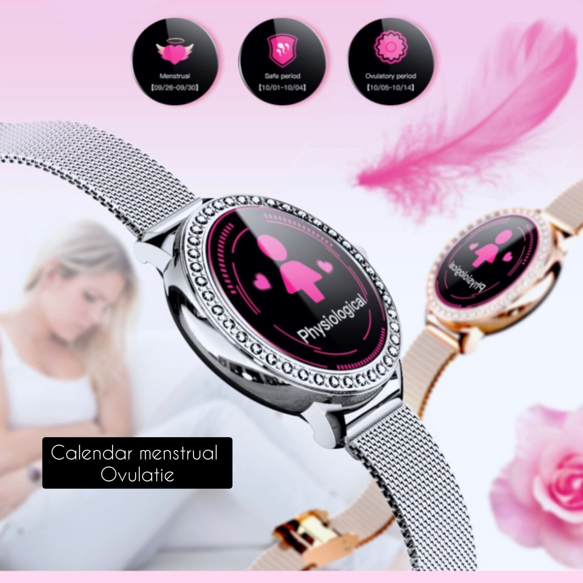 Смартчасовник, TechGS fitness SN91, сензорен екран, водоустойчив IP68 ...