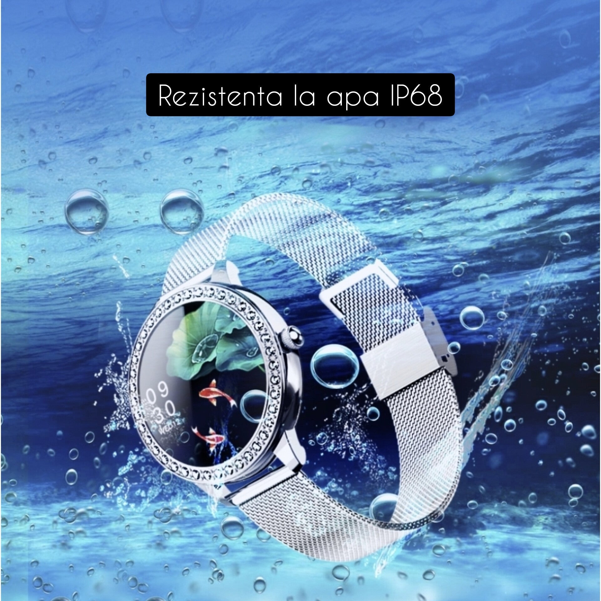 Смартчасовник, TechGS fitness SN91, сензорен екран, водоустойчив IP68 ...