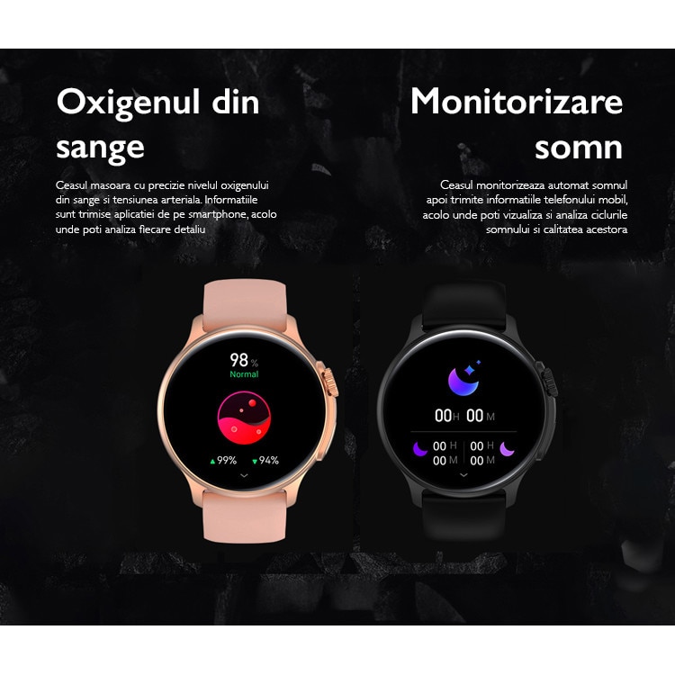 Ceas Smartwatch Femei TechONE® K58 Ultra, 1.43 inch AMOLED HD, Always ON, Ultra Rezistent ...