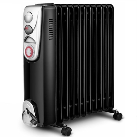 Calorifer electric cu ulei, 2500W, roti, 3 trepte de putere, senzor de ...