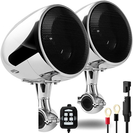 Set 2 boxe pentru motocicleta, 40W, SPK350A, crom - eMAG.ro