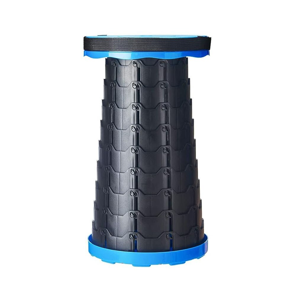 Scaun telescopic pliabil, Plastic, Yefound®, 150 kg, Albastru - eMAG.ro