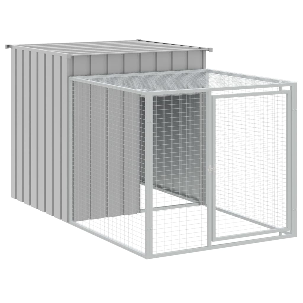 Cotet cu tarc gaini, Zakito Europe, Otel galvanizat, 110x405x110cm, Gri ...