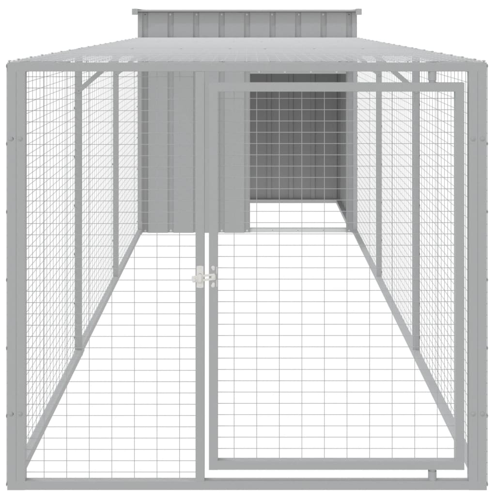 Cotet cu tarc gaini, Zakito Europe, Otel galvanizat, 110x405x110cm, Gri ...