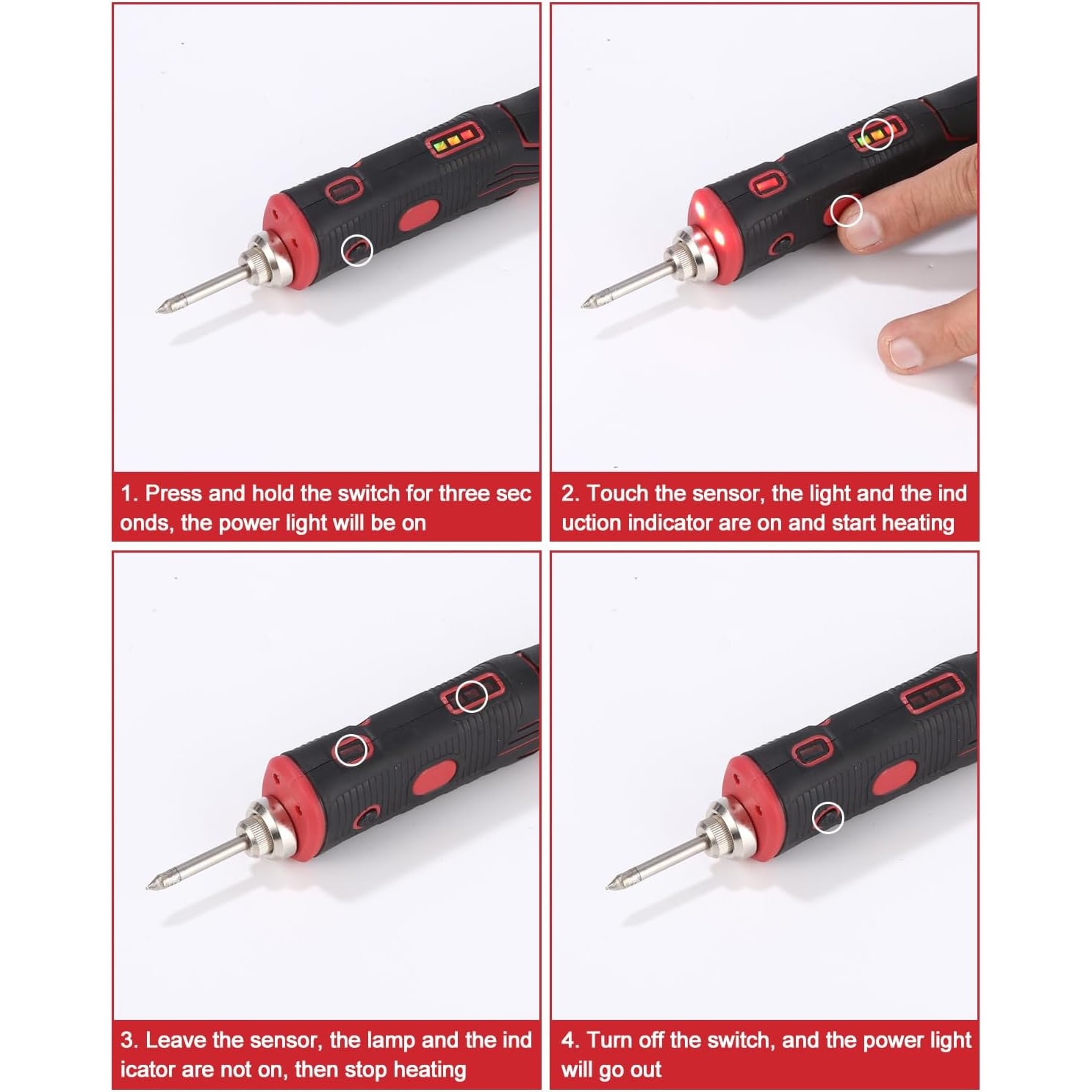 Комплект безжични пистолети за запояване, безжичен letcon с 1800 mAh ...