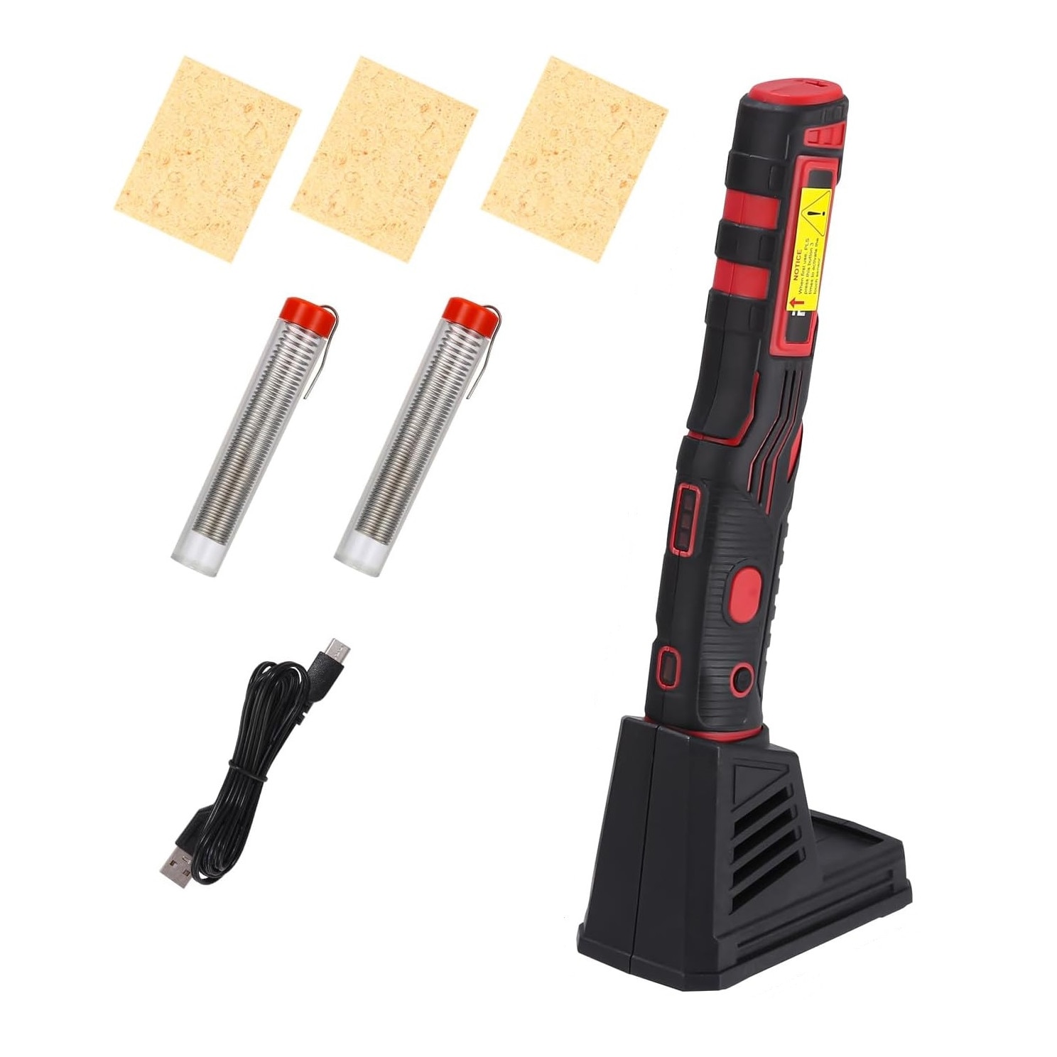 Set pistol de lipit wireless, letcon fara fir cu acumulator de 1800 mAh ...