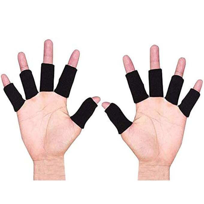 Set 10 aparatori degete, AEWOYAD, Elastic, Negru - eMAG.ro