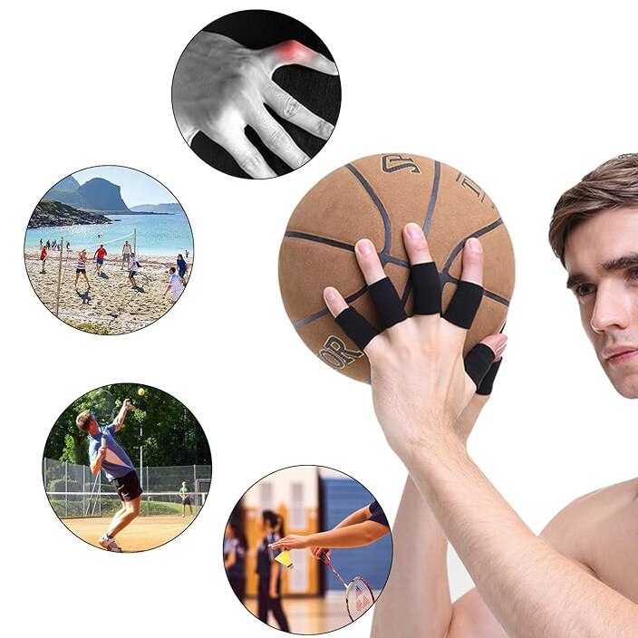 Set 10 aparatori degete, AEWOYAD, Elastic, Negru - eMAG.ro