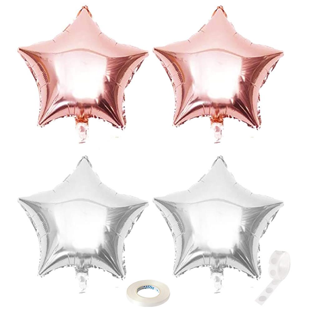 Set 53 baloane si decoratiuni Aniversare Majorat 18 Ani, rose auriu ...