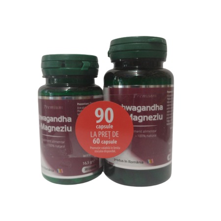 Supliment alimentar Ashwagandha cu magneziu, 90 cps, DVR Pharm - eMAG.ro