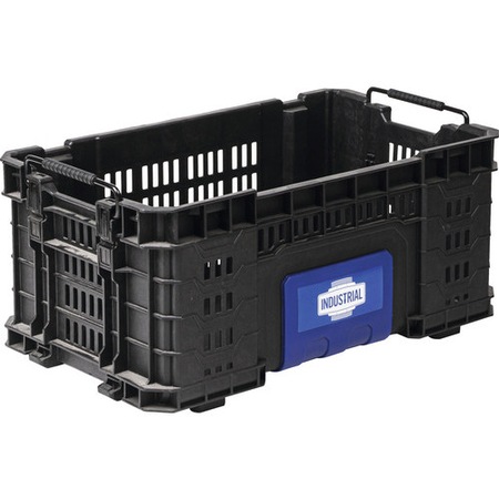 Lada Plastic Perforata Industrial 564x320x250 Mm Neagra, Cu Manere ...