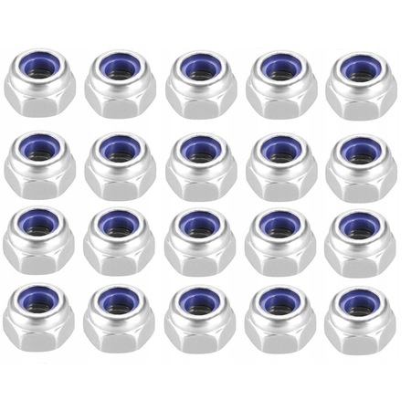 Set 20 piulite de blocare cu garnitura, Inox, M10, Argintiu - eMAG.ro