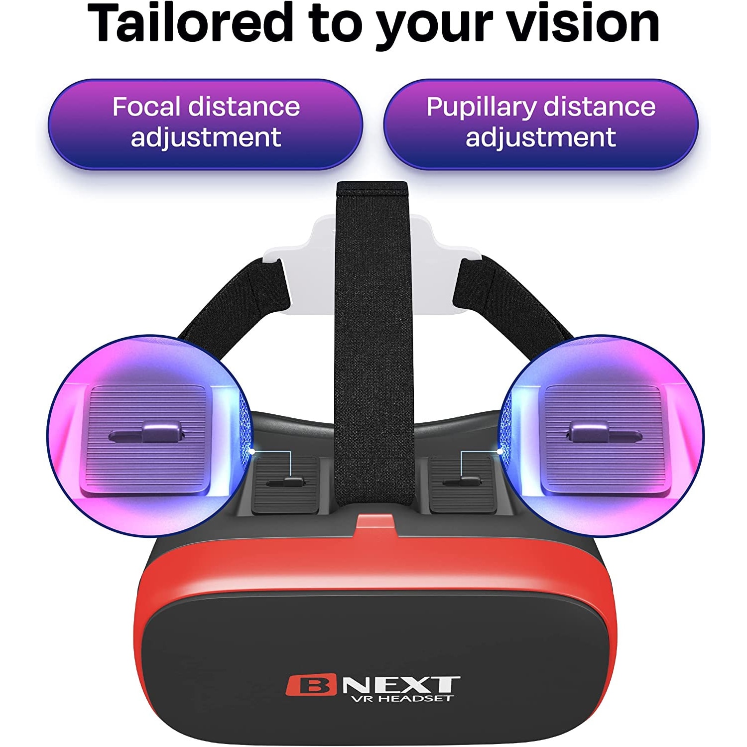 VR очила, Bnext,4-6.3", черни/червени - eMAG.bg