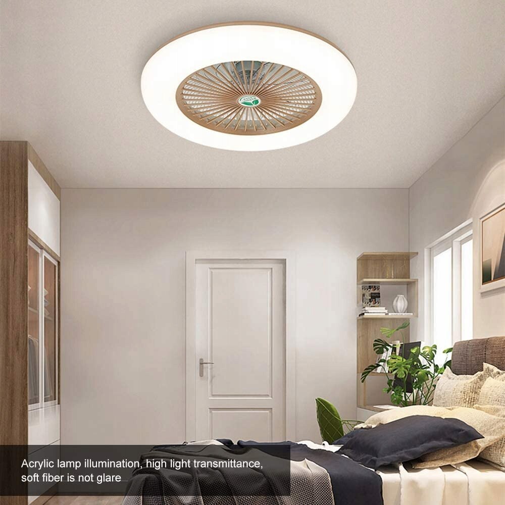 Ventilator de tavan cu iluminare LED, 36W, 55cm, Lixada, Alb - eMAG.ro