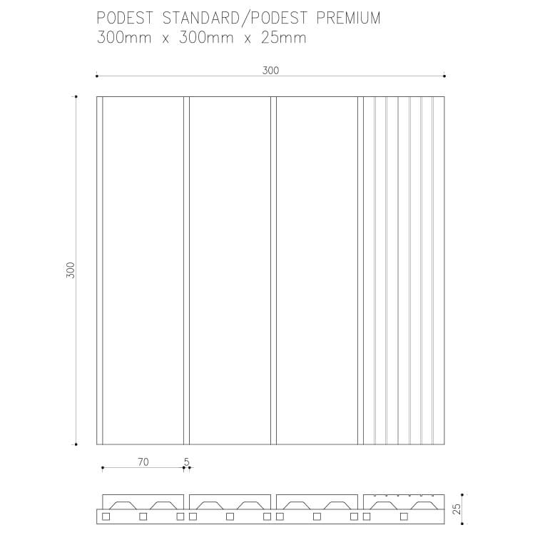 Platforma pentru terasa din compozit premium 30 x 30 x 2,5 cm - eMAG.ro