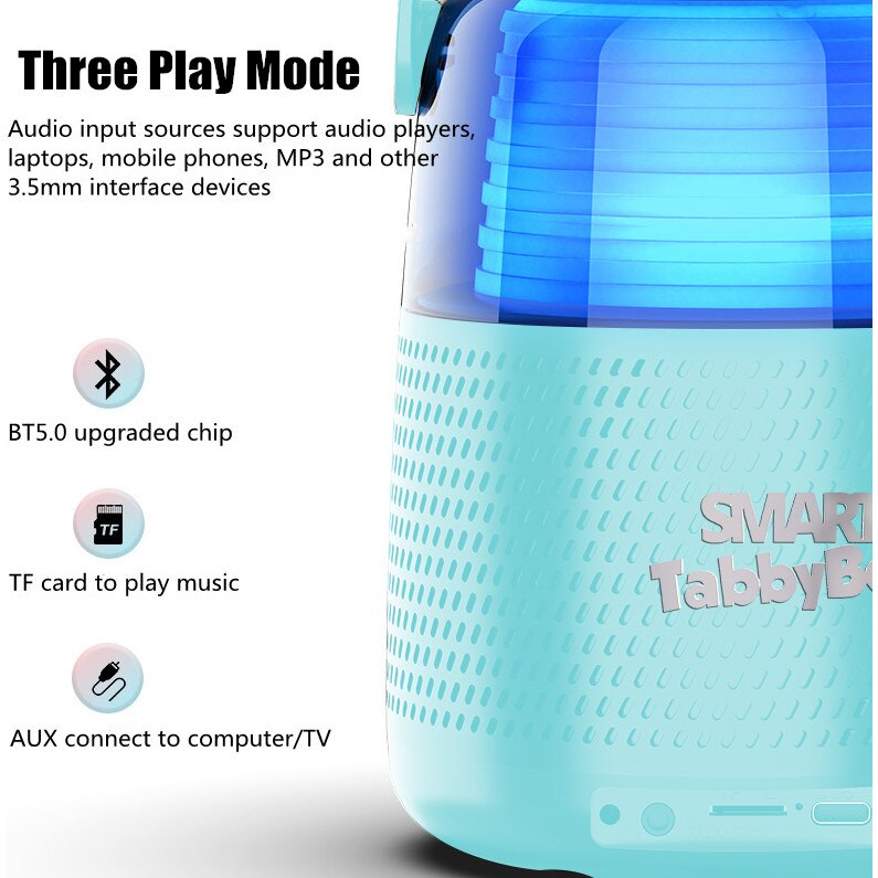 SMART TabbyBoo MK3 Караоке микрофон 16W, син - eMAG.bg