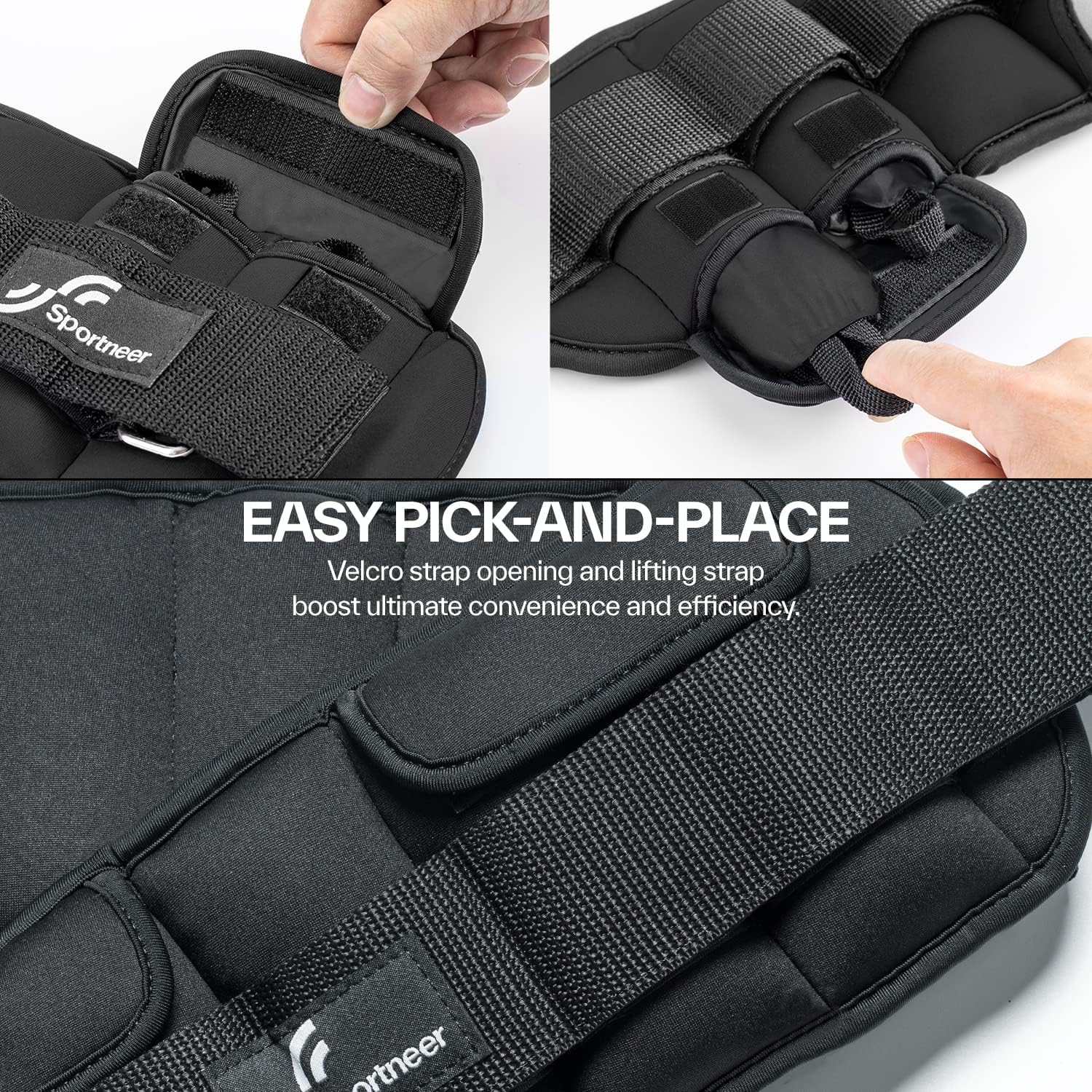 Set 2 greutati reglabile pentru incheieturi/Glezne, Sportneer, 1 kg ...