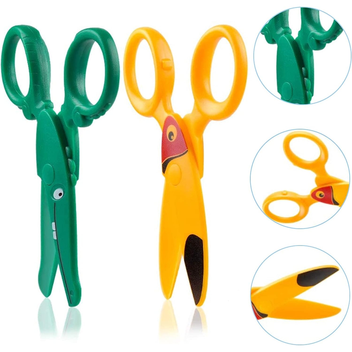 Set 2 foarfece pentru copii, Cafuneplus®, plastic, cu pentru cei mici ...