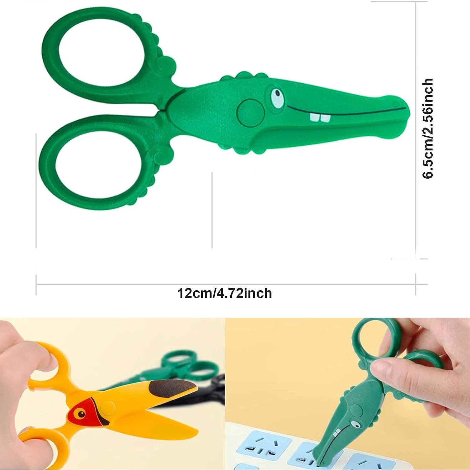 Set 2 foarfece pentru copii, Cafuneplus®, plastic, cu pentru cei mici ...