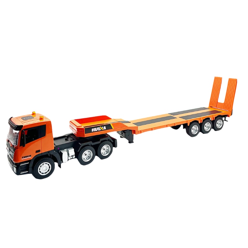 Camion cu telecomanda Huina 1319 trailer si excavator scara 1:24 - eMAG.ro