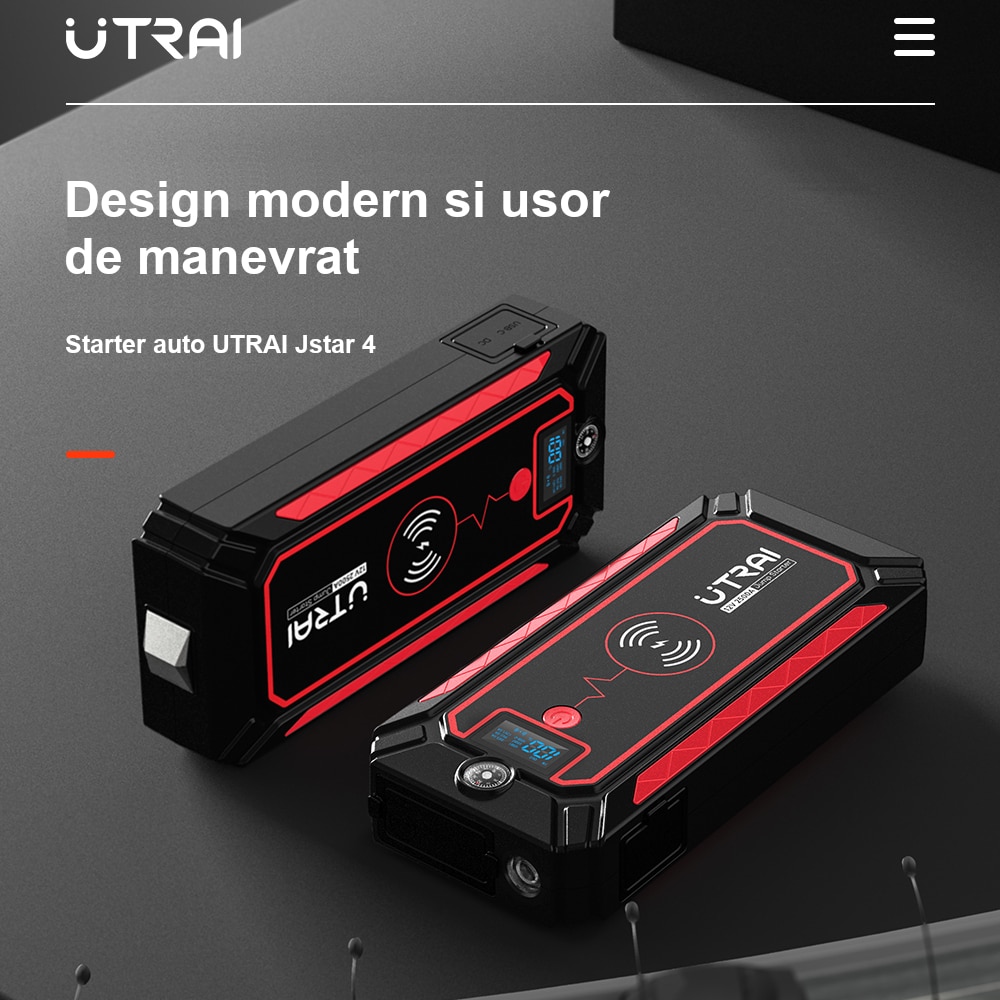 Starter auto portabil digital multifunctional cu lanterna si busola ...