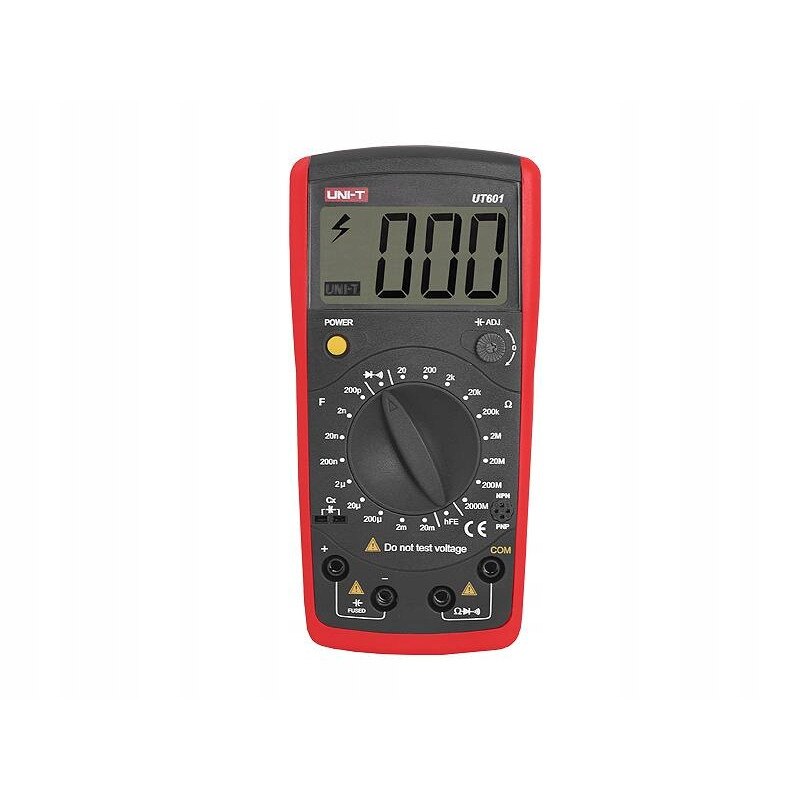 Multimetru digital, UNI-T, Afisaj LCD, Plastic, 182x83x38 mm, Negru/Rosu - eMAG.ro